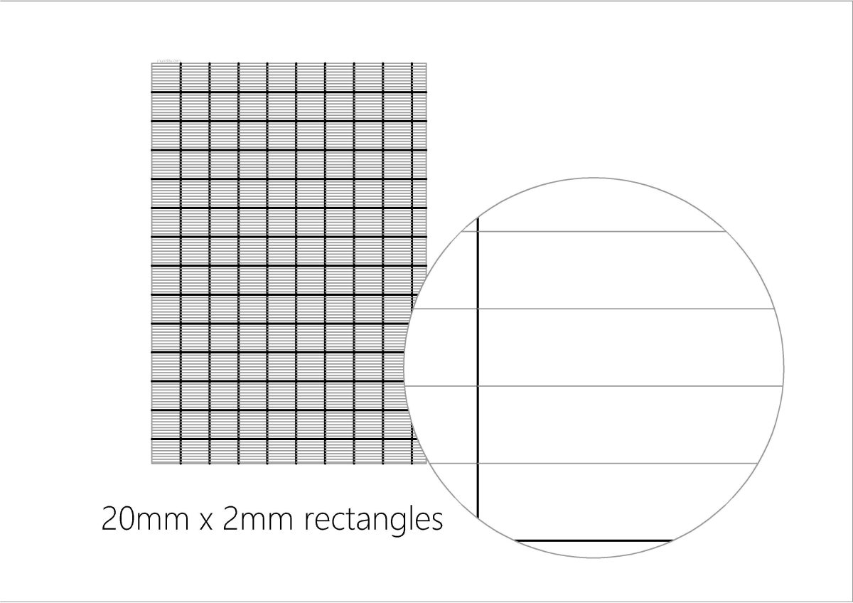 20 mm x 2mm grid / graph paper (PT012) – munddu